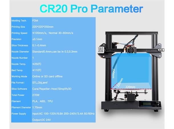 Creality CR-20 PRO 3D-Printer - Norwegian Modellers