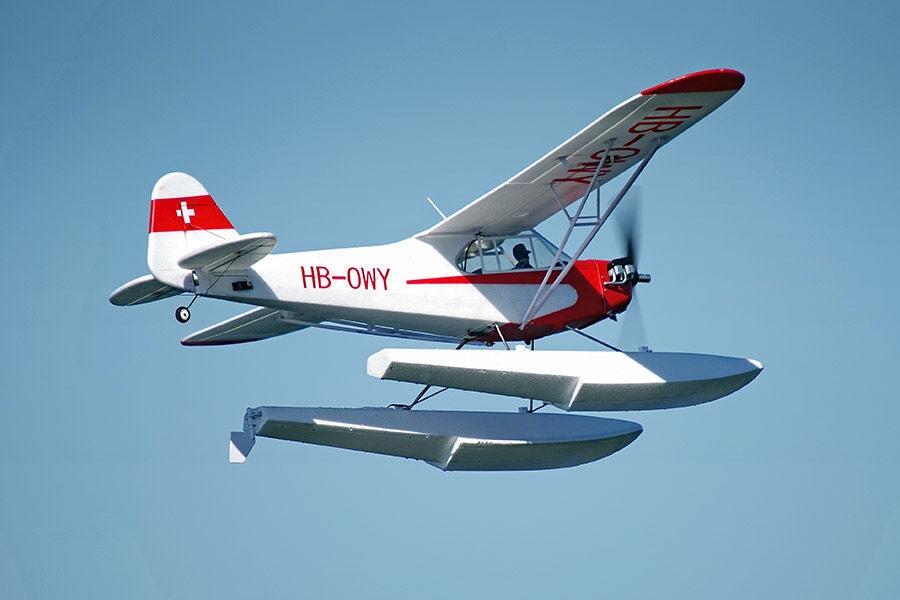 FMS J-3 Cub 1400mm V4 PNP Floats og Gyro V2 - Norwegian Modellers