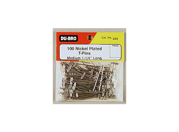 Byggenåler T-pins 32mm 100stk Dubro - Norwegian Modellers